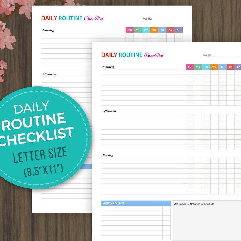 Routine Printable - Etsy