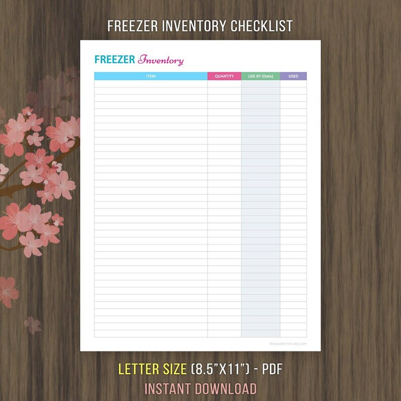 Fridge Freezer and Pantry Inventory Checklist Meal Planning - Etsy
