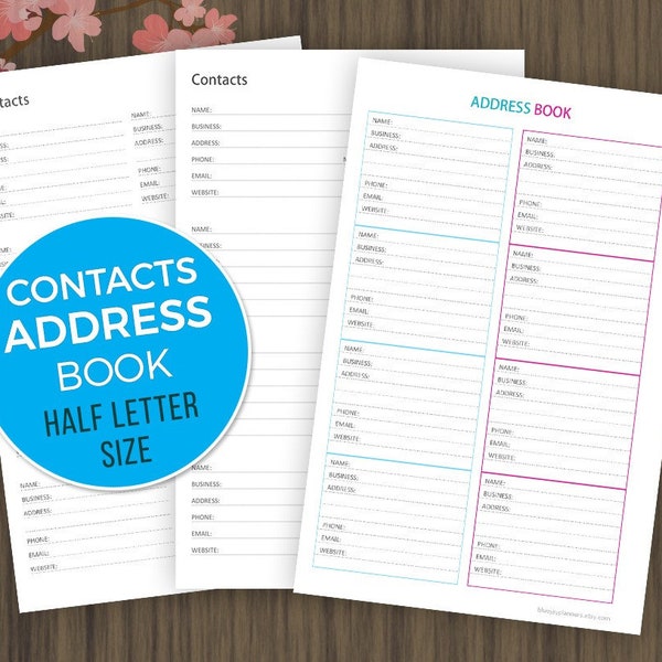 Refillable Address Book - Etsy