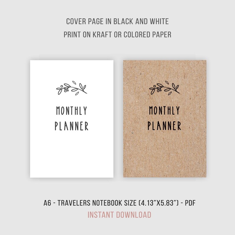 A6 Travelers Notebook Weekly Planner Inserts Undated Weekly - Etsy