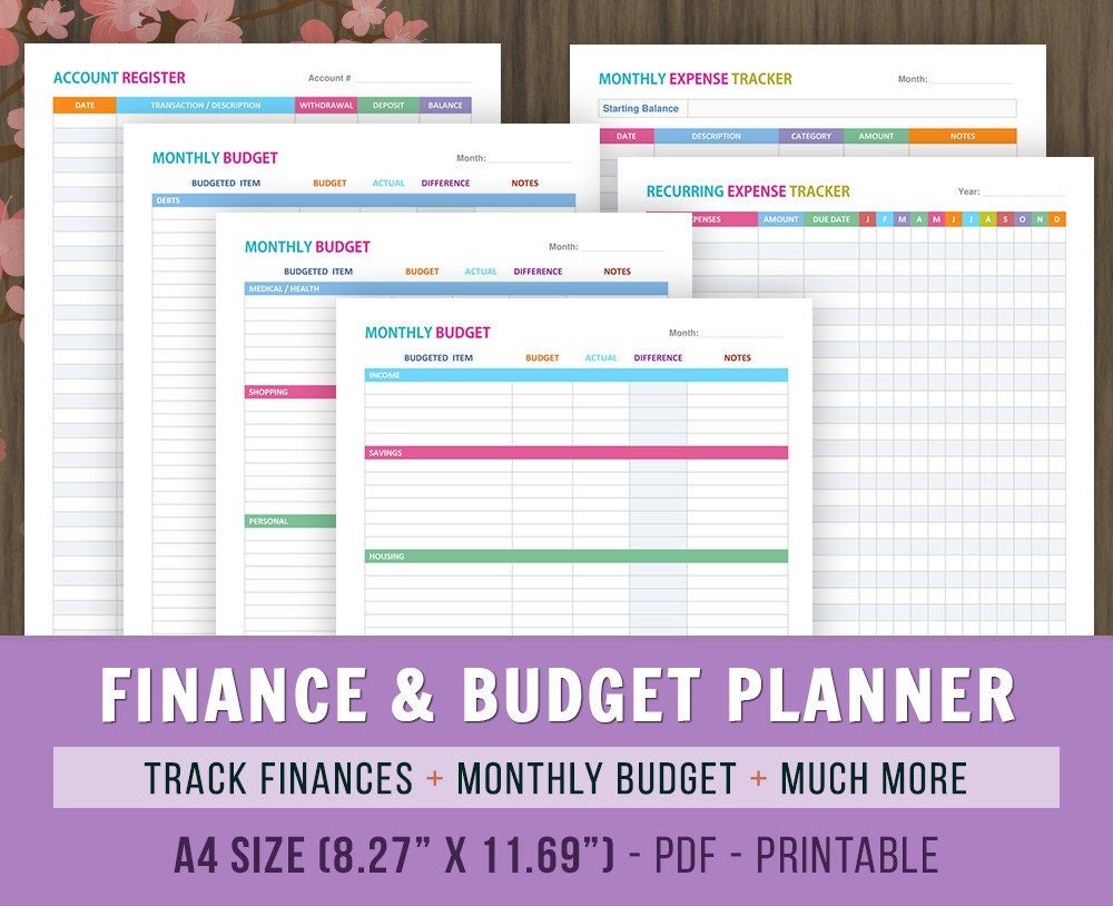 budget planner family money planning household budget savings tracker ...