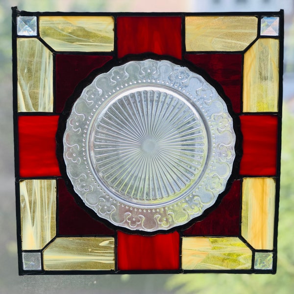 Stained Glass Plate Panel - Etsy