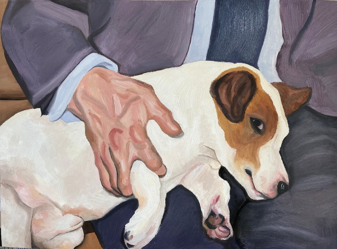Dog, Lucian Freud, Famous Painting, Portrait, Oil on Canvas, Oil on ...