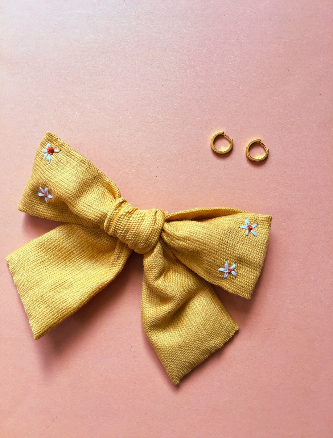 Yellow Ribbon, Yellow Ribbon, Red Ribbon, Handmade Bow, Red Bow ...