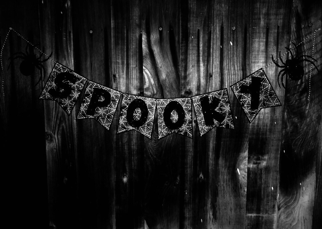 Spooky Spider Halloween Banner | Etsy