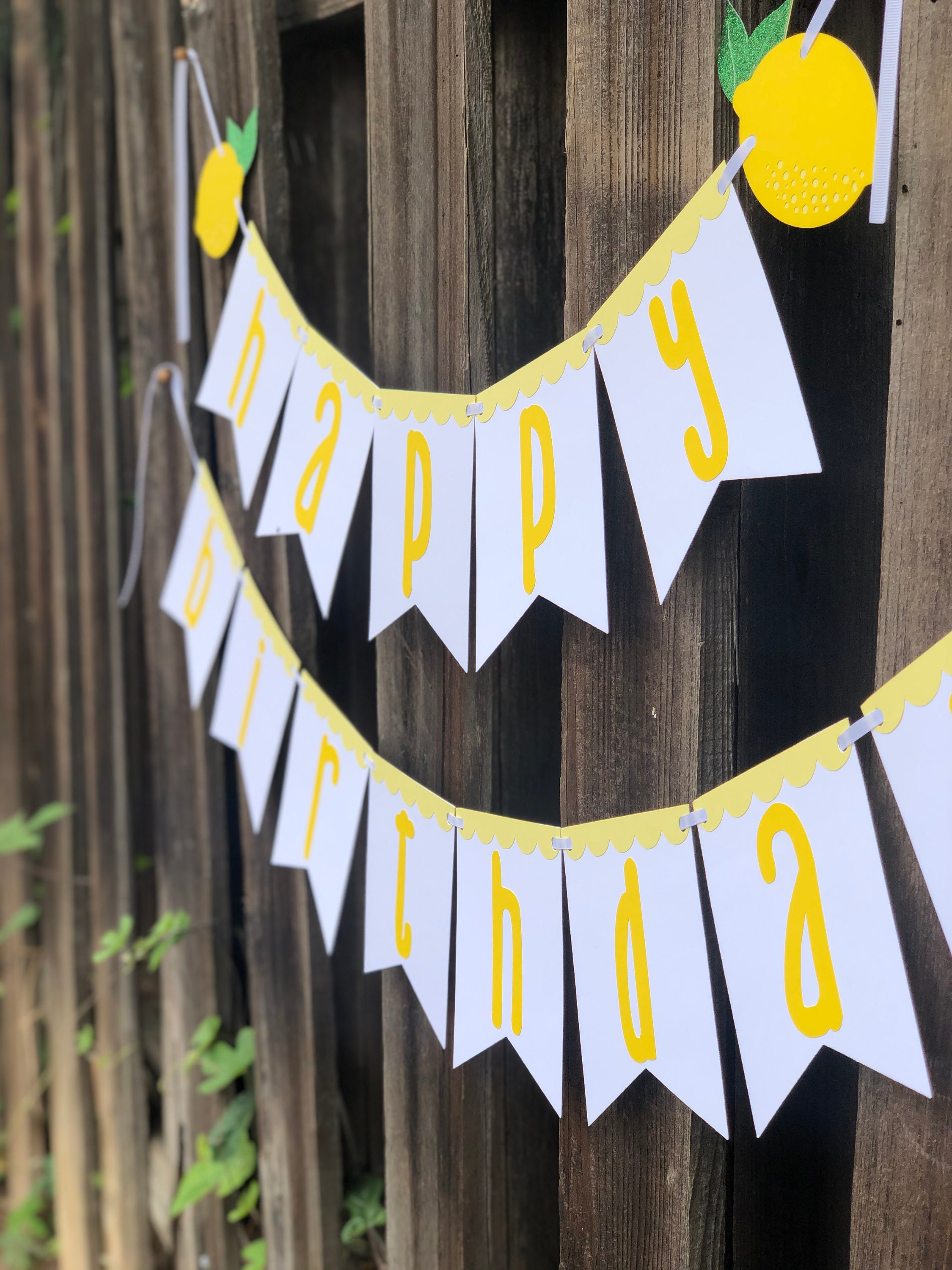 Lemon Banner Lemon Birthday Banner Lemon Birthday Main - Etsy
