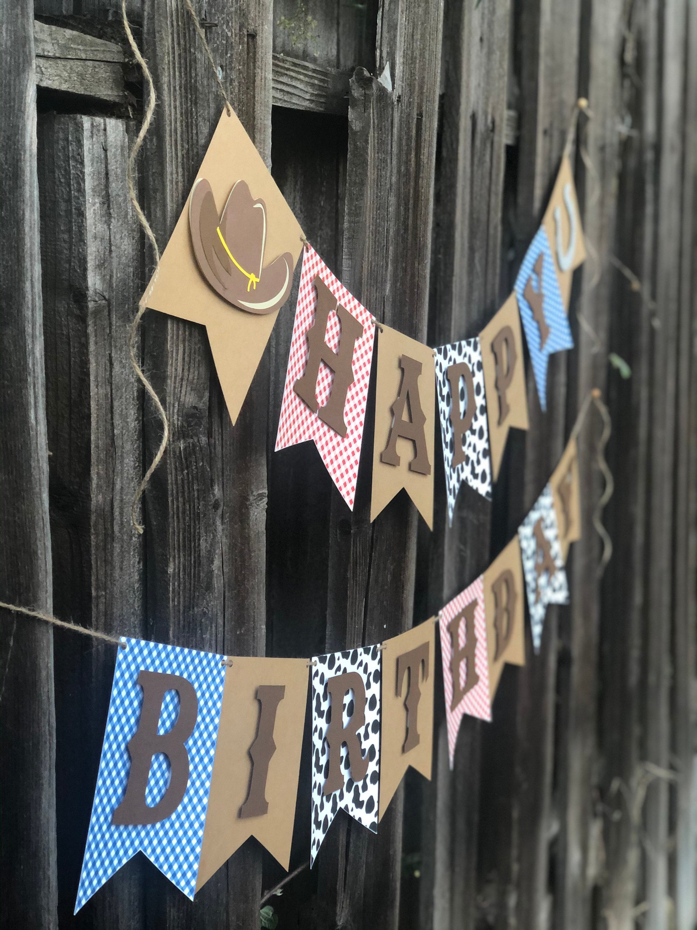 Cowboy Birthday Banner Cowboy Party Western Party | Etsy