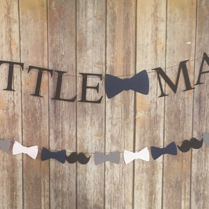 Little Man Baby Shower - Little Man Banner - Little Man Garland ...