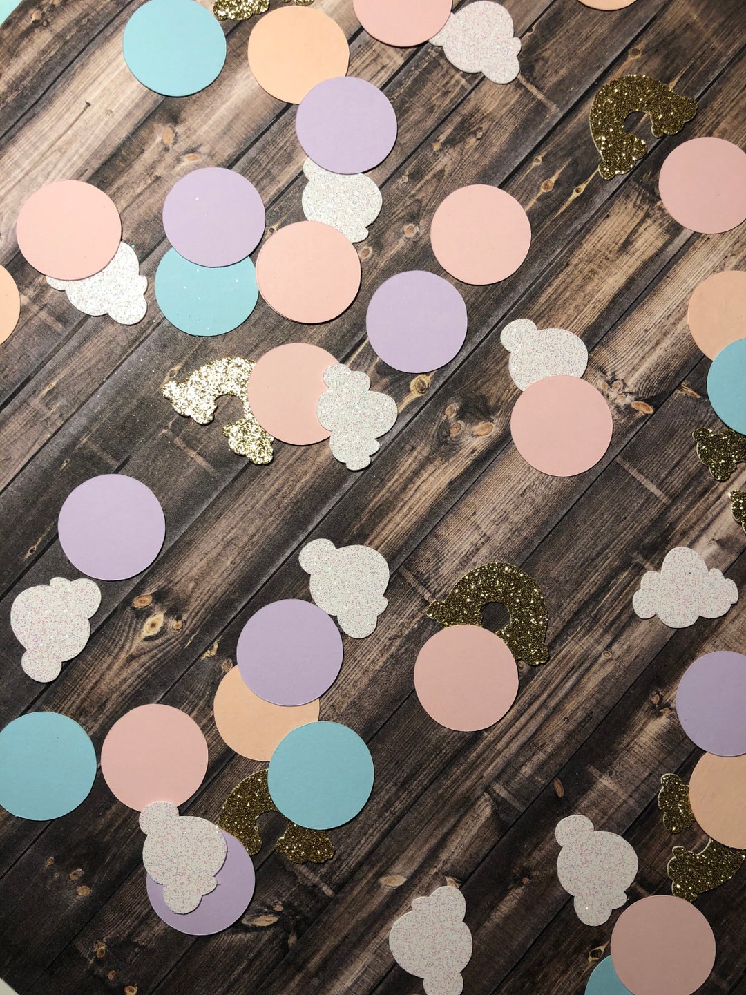 Pastel Rainbow Confetti - Rainbow - Pastel - Gold Glitter Rainbow ...