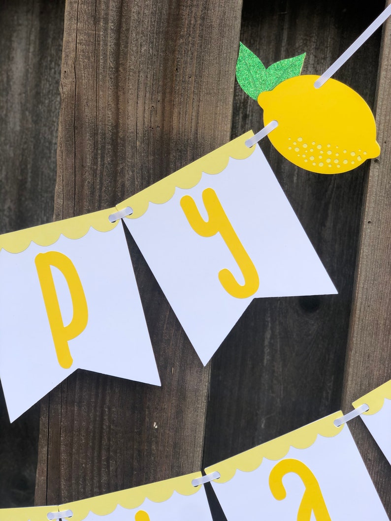 Lemon Banner Lemon Birthday Banner Lemon Birthday Main - Etsy