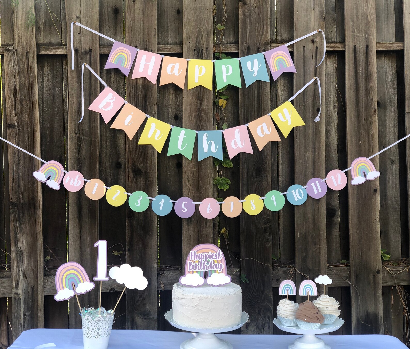 Pastel Rainbow Centerpieces Boho Rainbow Centerpieces - Etsy
