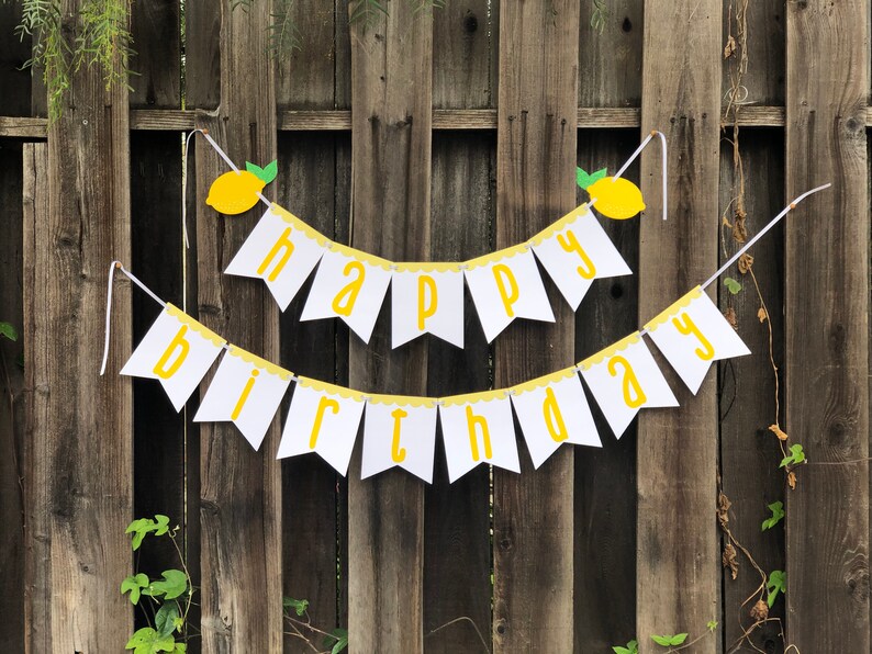 Lemon Banner Lemon Birthday Banner Lemon Birthday Main - Etsy