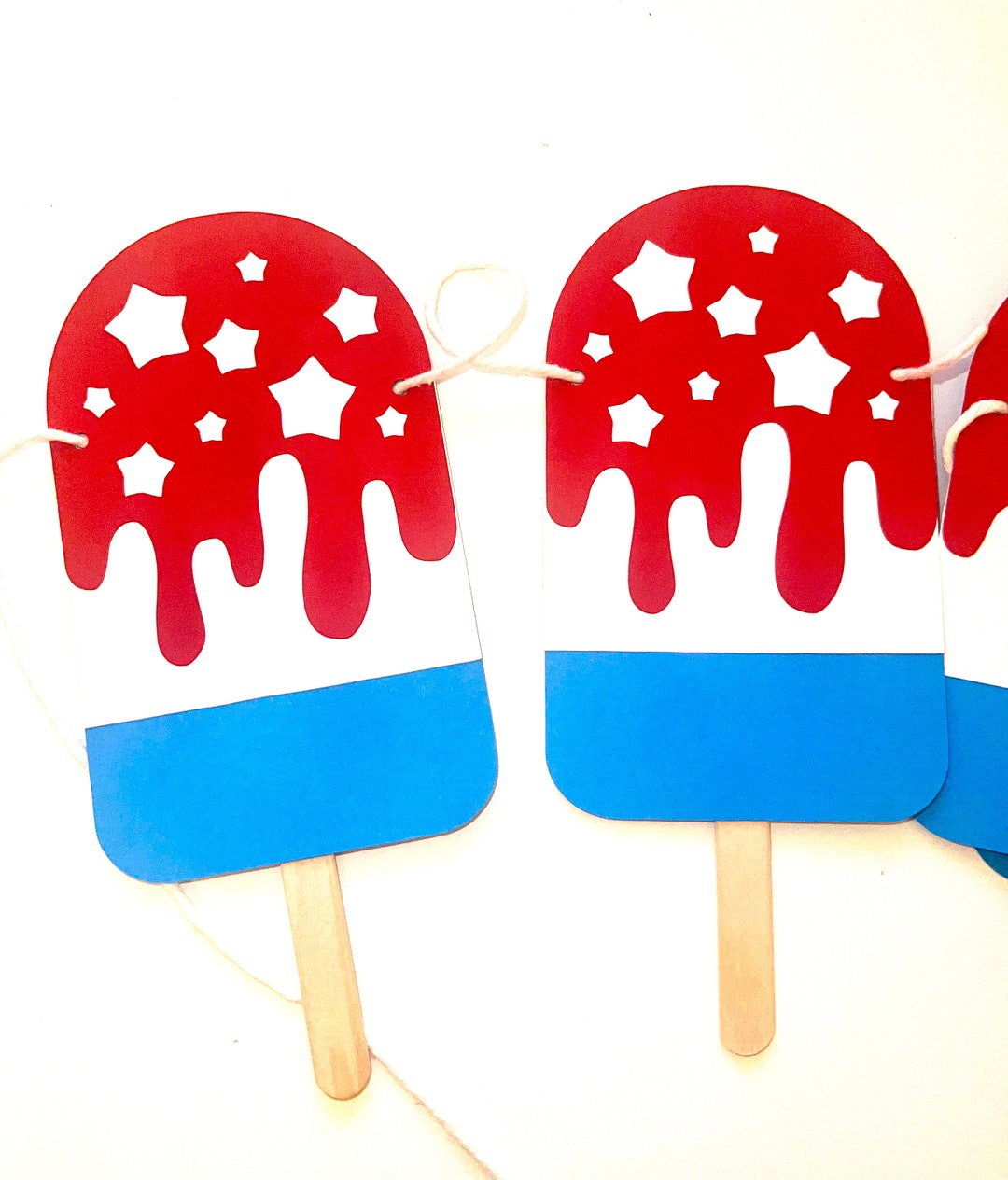 Popsicle Banner - July 4th Banner - Summer Banner -popsicle Garland ...