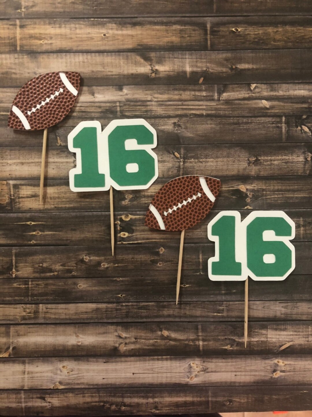 Football Theme Cupcake Toppers -football - Touchdown - Cupcake Toppers ...