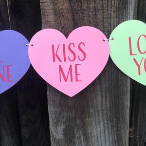Valentines Banner - Valentines Day Banner - Conversation Hearts ...