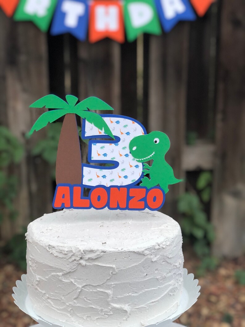 Dinosaur Cake Topper T Rex Cake Topper Dinosaur Party T - Etsy