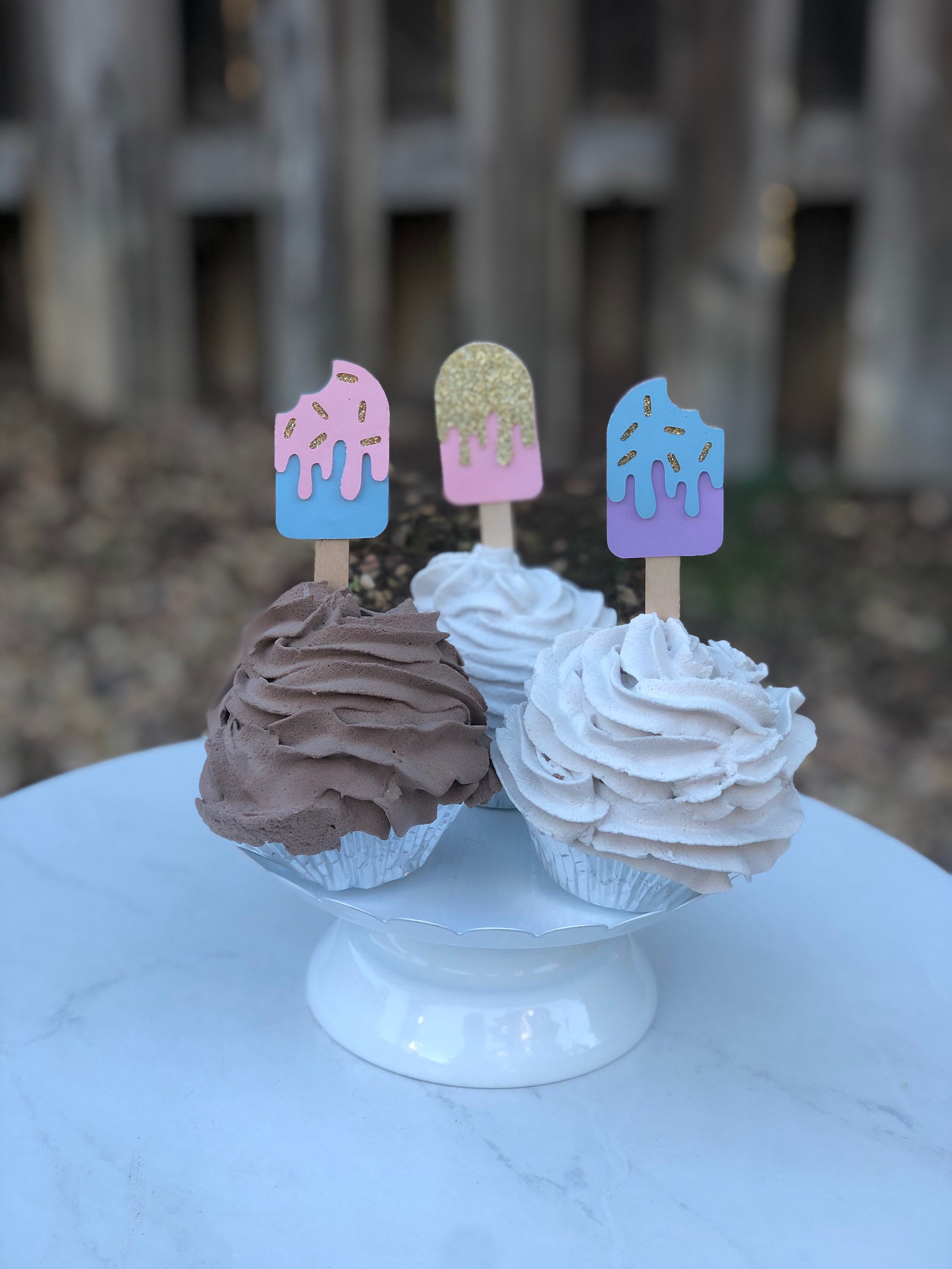 Popsicle Cupcake Toppers Sprinkle Cupcake Toppers Ice - Etsy