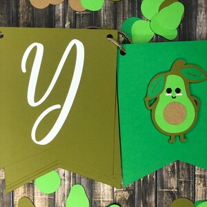 Avocado Happy Birthday Banner Avoca-dos Avocado Decor - Etsy