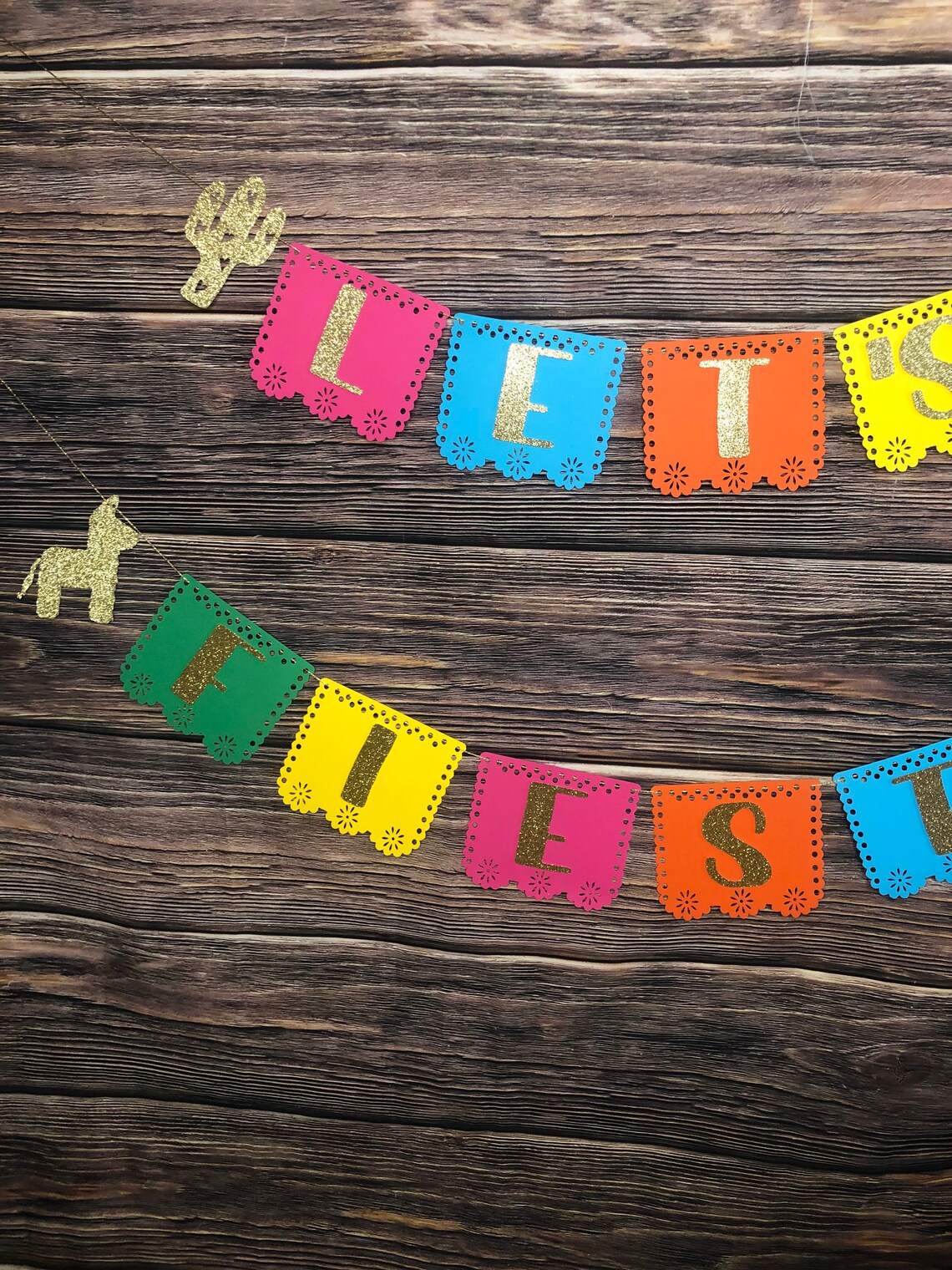 Lets Fiesta Party Banner Fiesta Banner-fiesta Papel Picado | Etsy