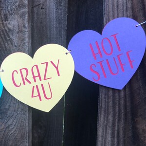 Valentines Banner - Valentines Day Banner - Conversation Hearts ...