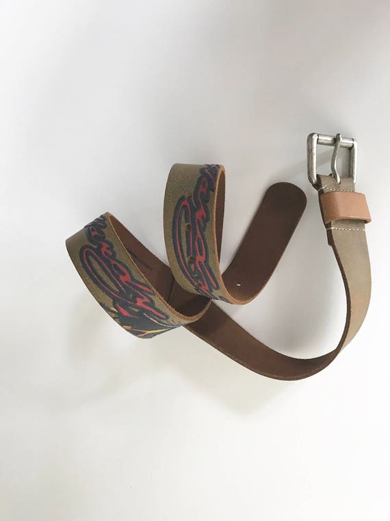 Unisex Vintage Brown Belt Gem