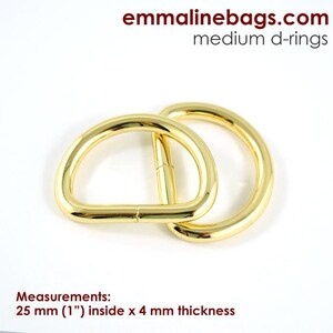 D-ring, D-rings, D-ring Hardware, D-ring Purse Hardware, Gold Finish ...
