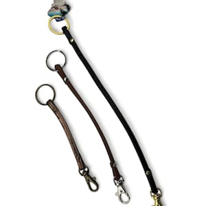Leather Purse Strap Key Minder - 8 Inch Lightweight Clip-on With Swivel ...