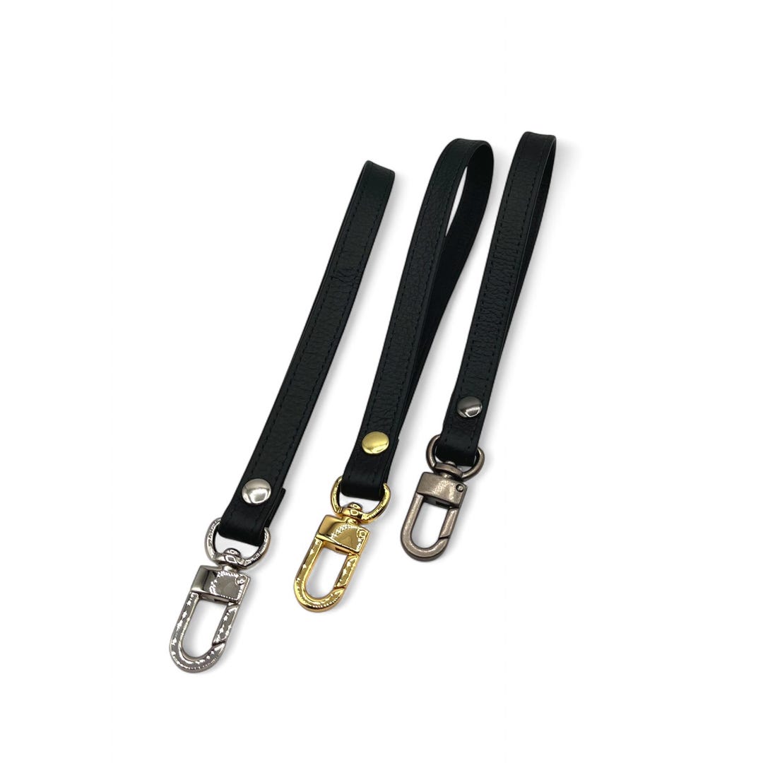 Black Leather Key Fob Lanyard Wristlet Strap With Clip - Etsy