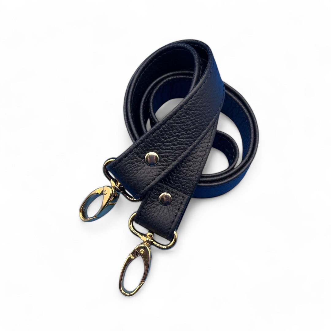 Stylish Pebbled Black Leather Replacement Strap for Crossbody Bags - Etsy