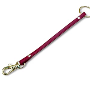 Leather Purse Strap Key Minder - 8 Inch Lightweight Clip-on With Swivel ...