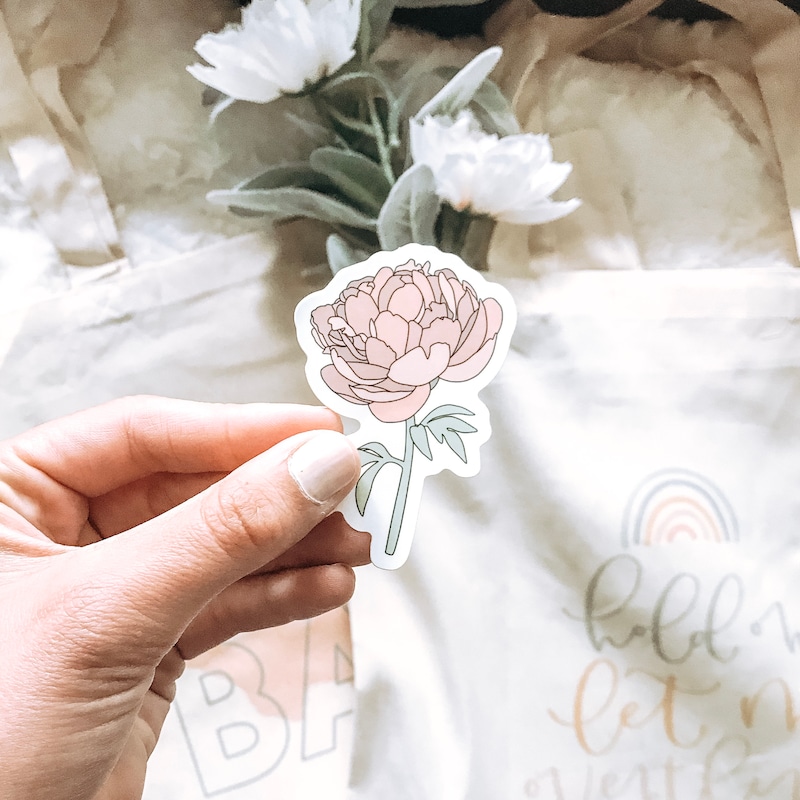 Peony Sticker - Etsy