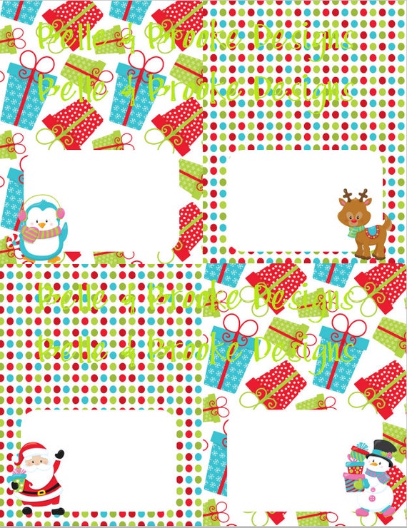 Christmas Name Tents/tags Printable - Etsy