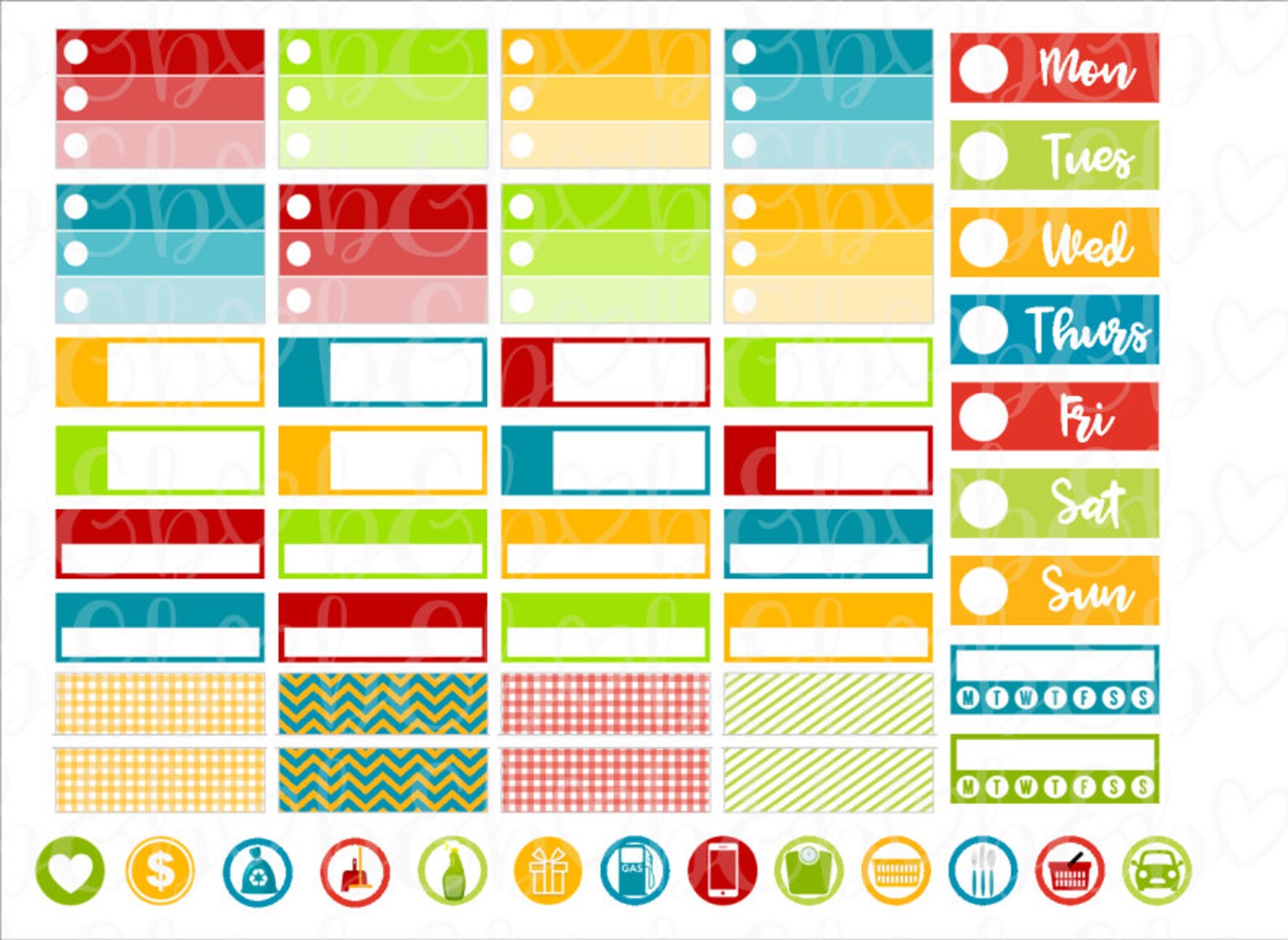 Fall Harvest Printable Planner Stickers Weekly Kit Downloadable Files ...