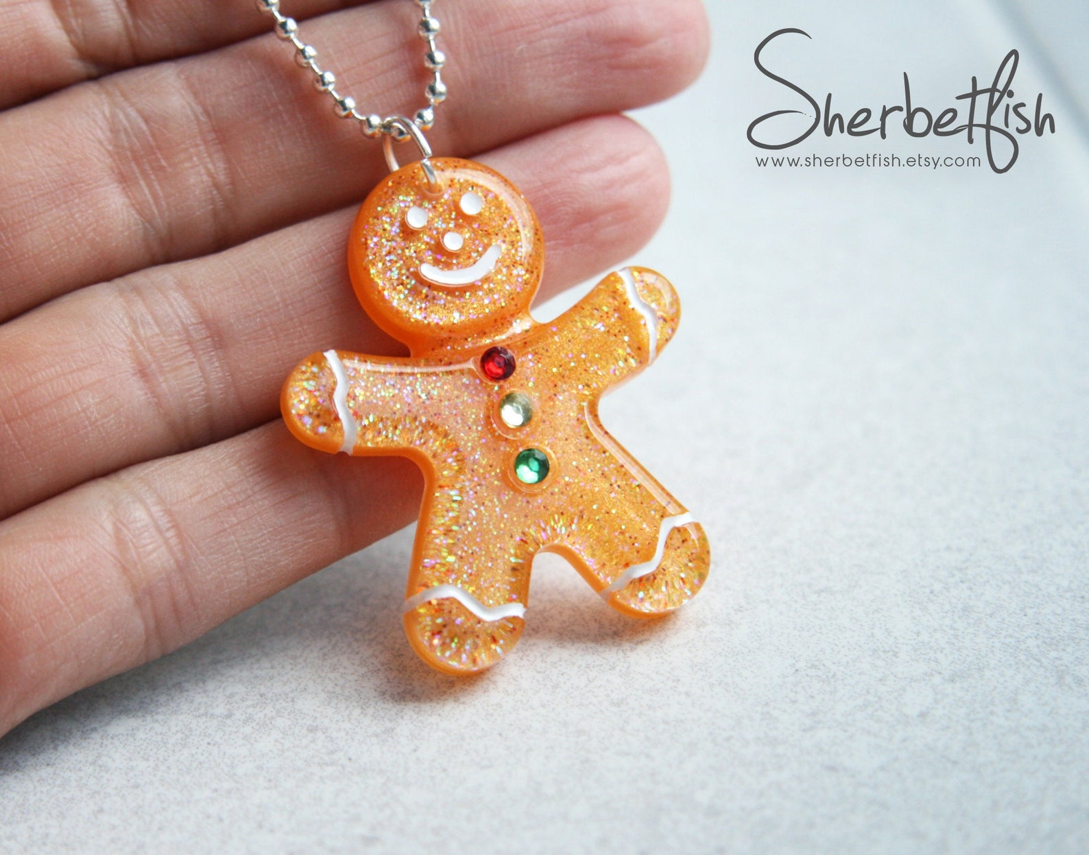 Gingerbread Man Necklace Christmas Jewelry Christmas - Etsy