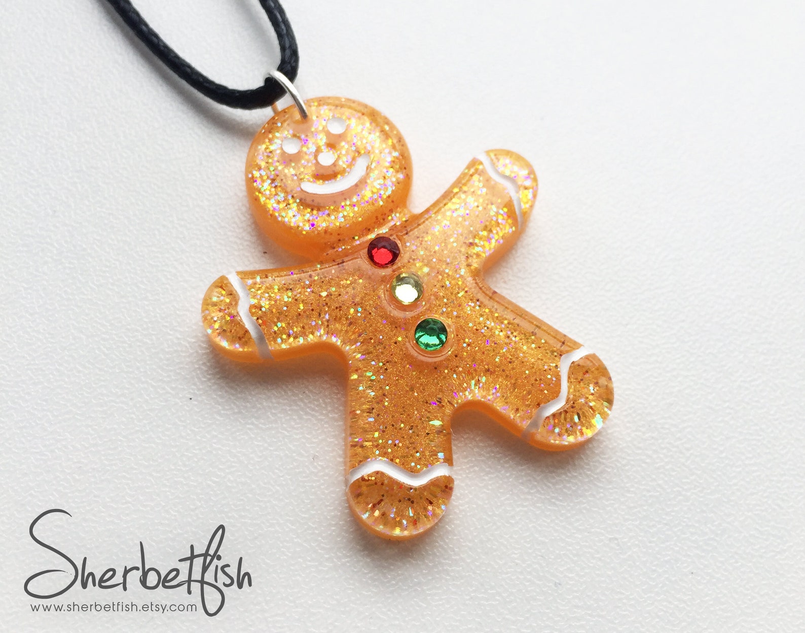 Gingerbread Man Necklace Christmas Jewelry Christmas - Etsy