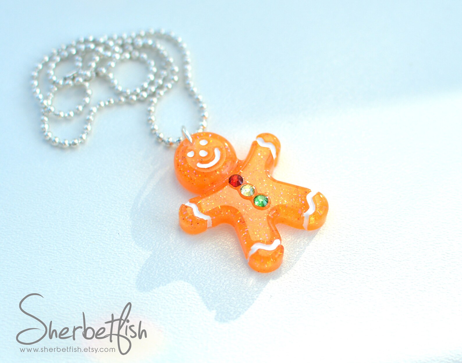 Gingerbread Man Necklace Christmas Jewelry Christmas - Etsy
