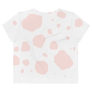 Pastel Peach Cow Print Crop Top - Etsy