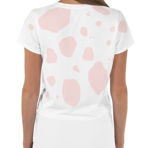 Pastel Peach Cow Print Crop Top - Etsy