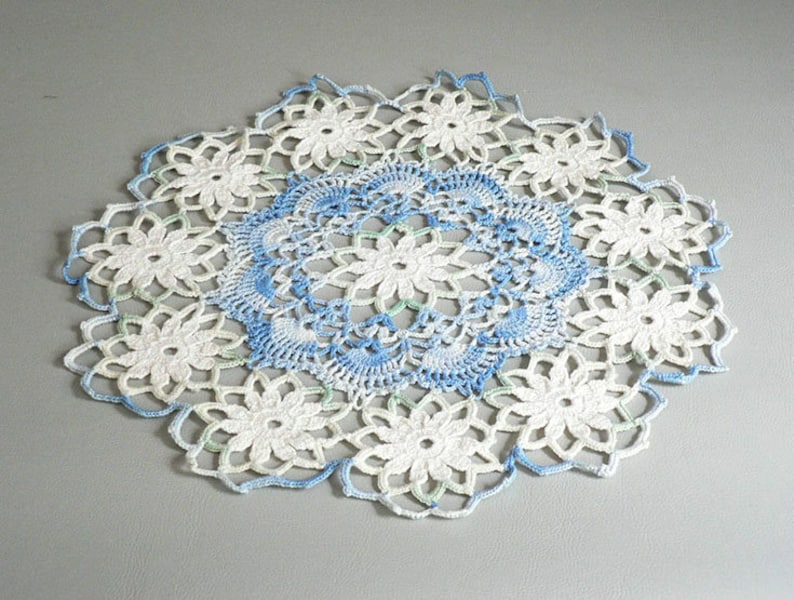 Crochet Circle Doily Assortment Vintage Artisan Tabletop | Etsy