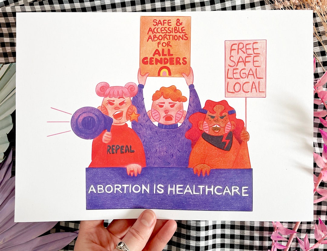 ABORTION IS HEALTHCARE A4 Art Print Original Illustration Home Decor ...