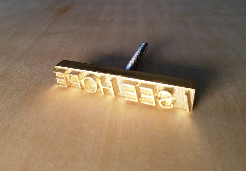 Custom Calligraphy Brass Stamp /script Font Leather Embossing Stamp ...