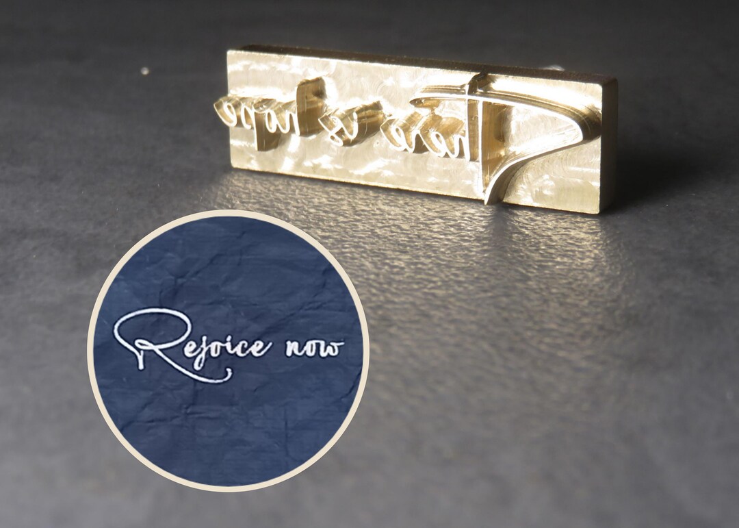 Custom Calligraphy Brass Stamp /script Font Leather Embossing Stamp ...