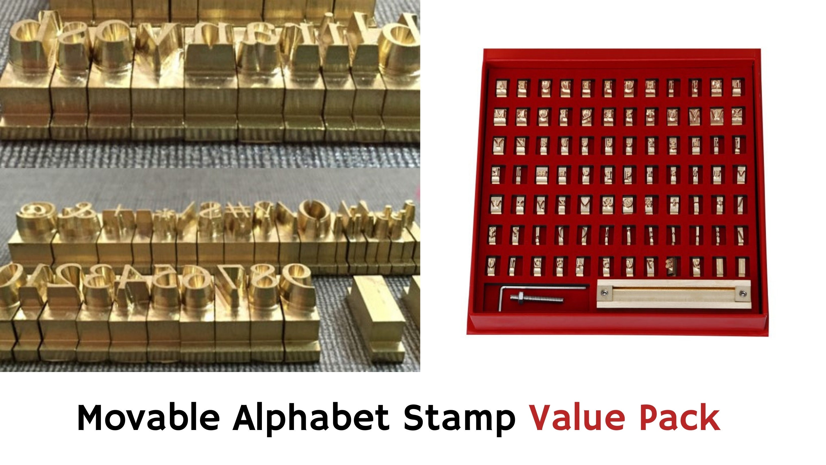 Interchangeable Alphabet Leather Stamp Value Pack/t-slot Hot Stamp for ...