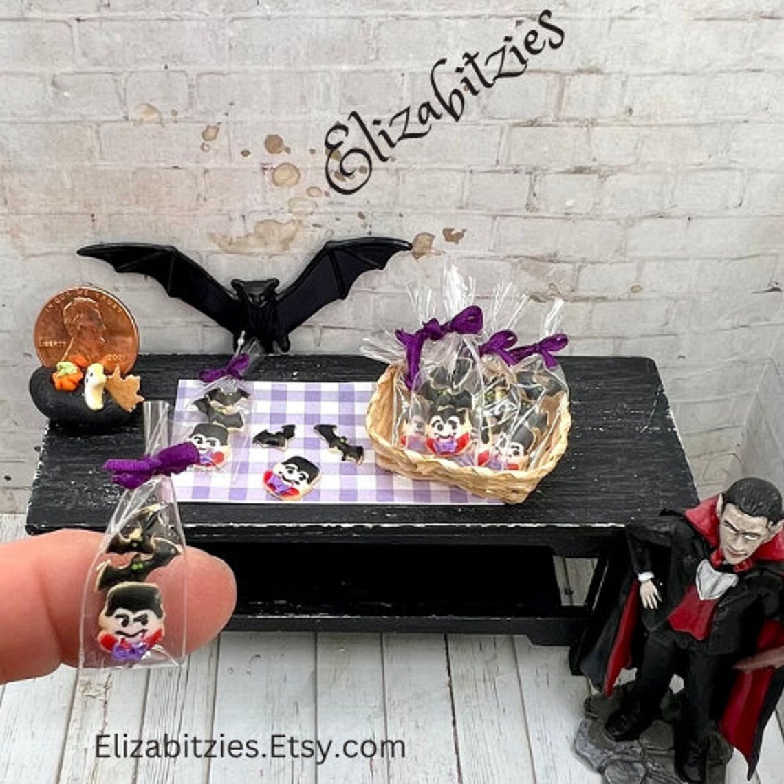 Miniature Count Dracula in Cellophane Cookie Bag -1 - Bag (of 3 )sugar ...