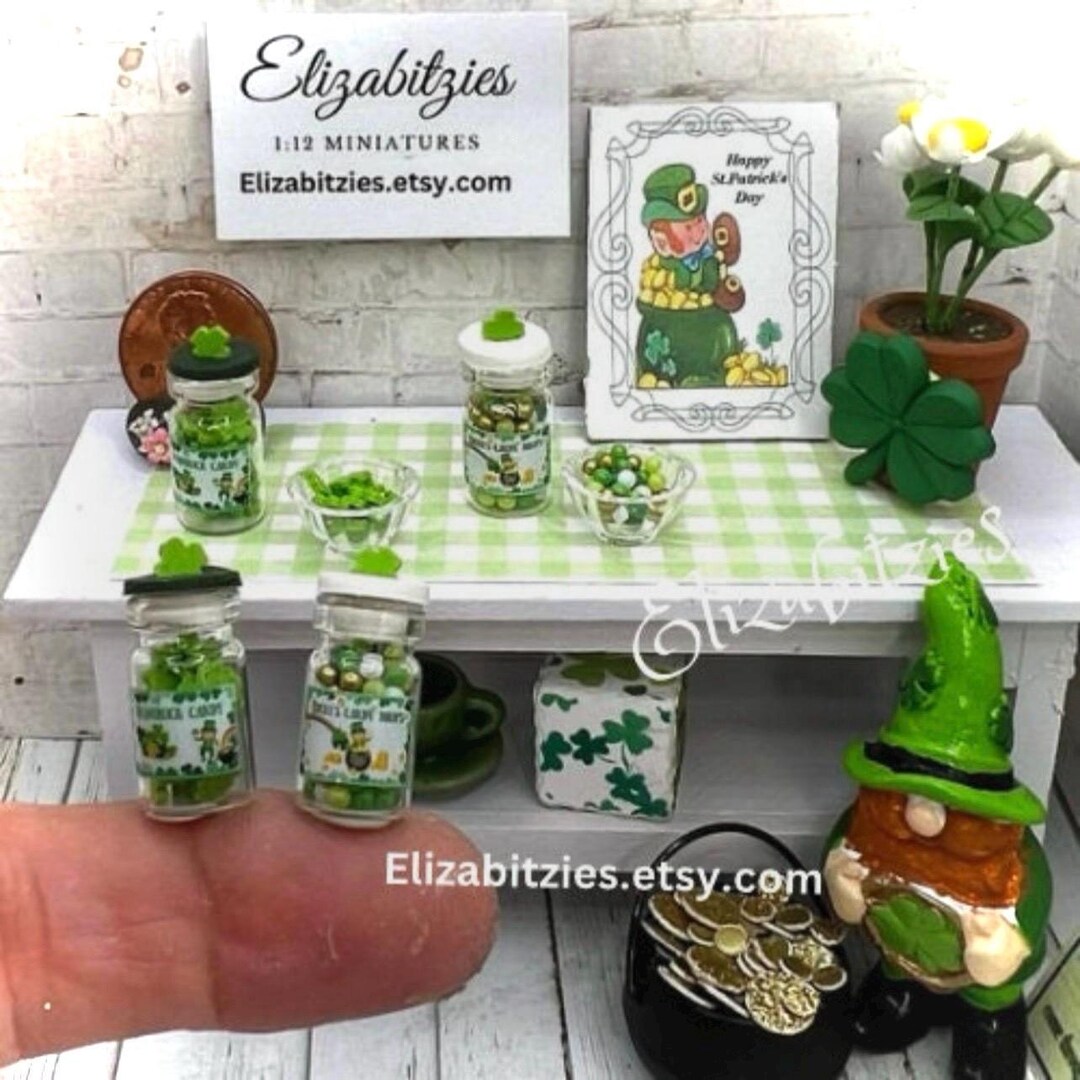 Miniature St Patrick's Day Candy Bottles 1:12 Scale - Etsy