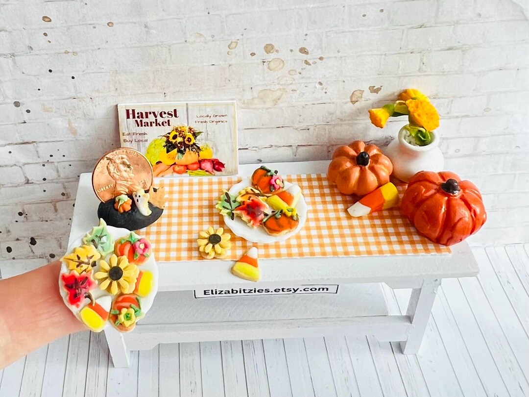 Miniature Autumn/ Thanksgiving Cookies (8)on Plate 1:12 Scale - Etsy