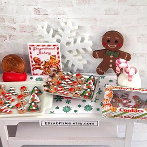 Miniature Gingerbread Candycane Tree , Reindeer ,snowmen Cookies-box ...