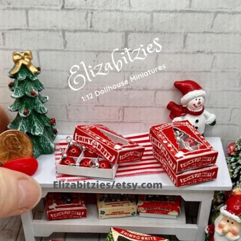 Miniature Ornaments Dollhouse Size in Red - Etsy