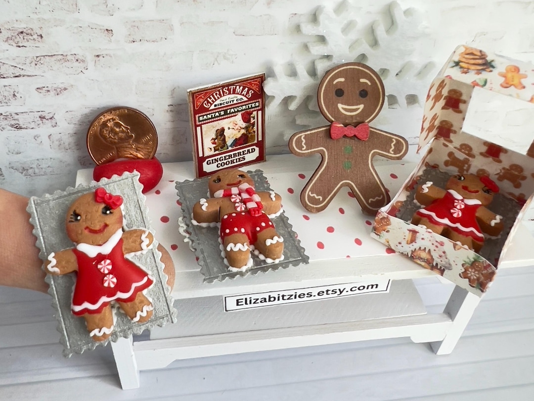 Miniature Red Gingerbread Boy or Girl Sheet Cake 1:12 Scale - Etsy