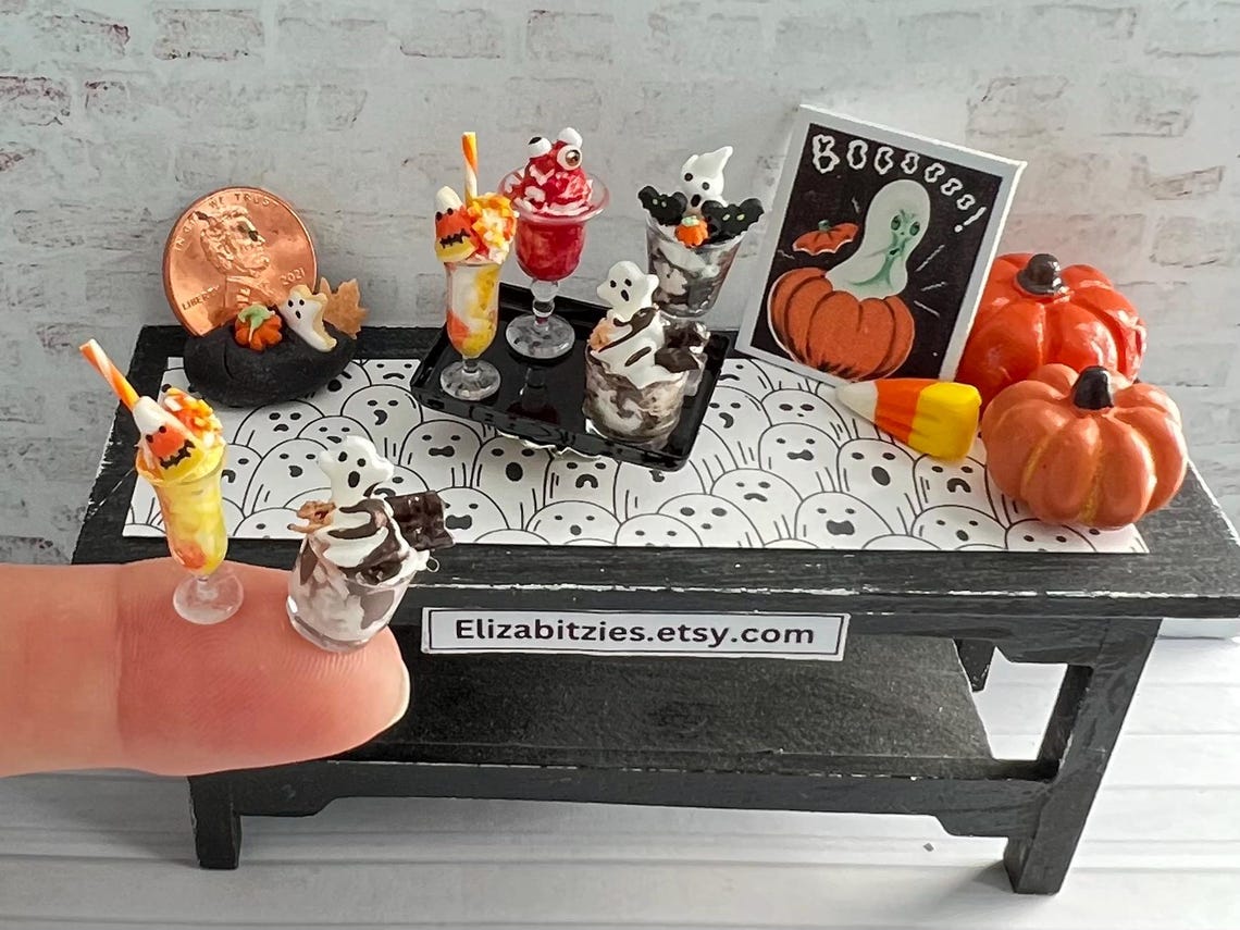 Dollhouse Halloween Spooky Sundaes 1:12 Scale - Etsy